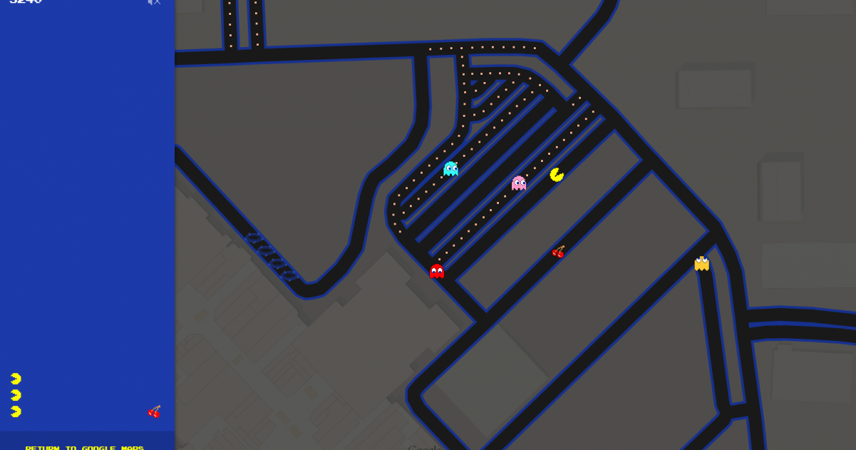 Google Introduce PAC-Maps | GameGrin