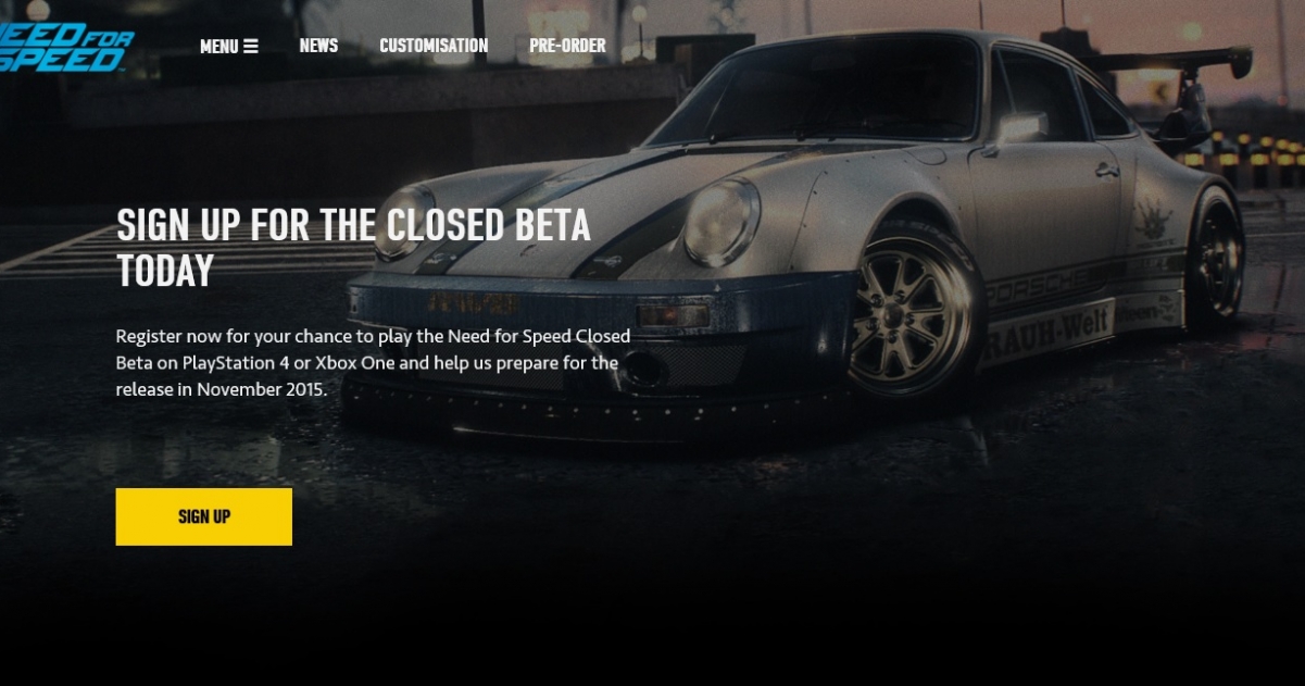 Need for Speed Beta Registration now Open | GameGrin
