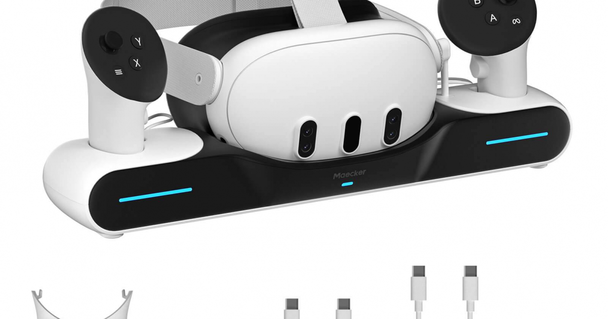 MaeckerVR Charging Station Magnetic Charger for Meta Quest 3 Review ...